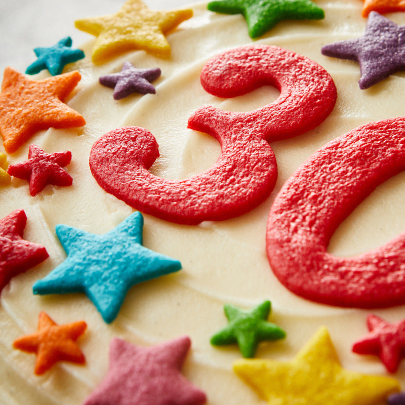 Rainbow Stars Number Cake & Konditor