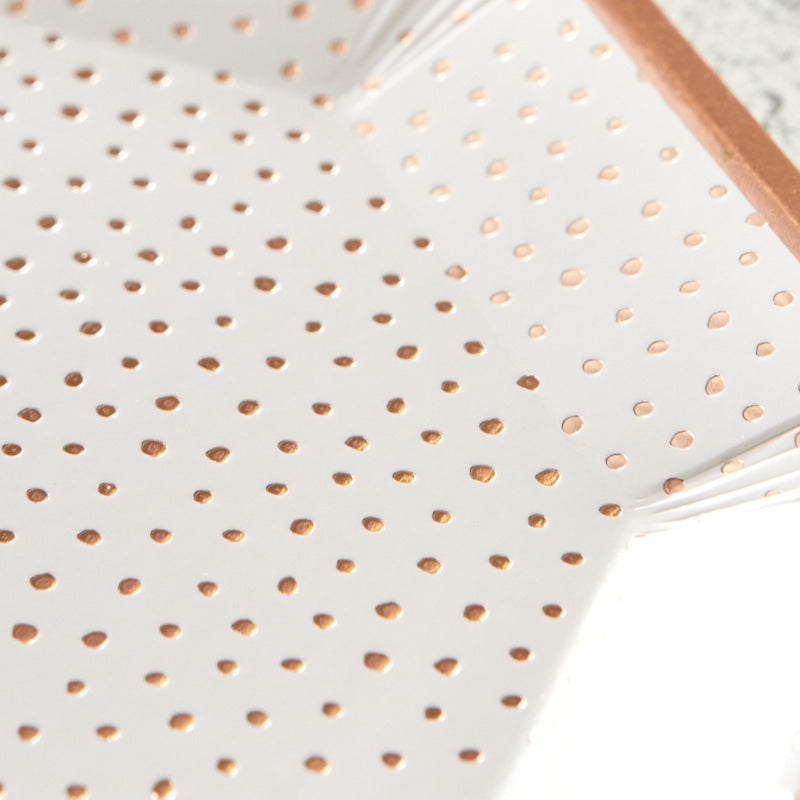 Spotty Print Rose Gold Paper Plates & Konditor