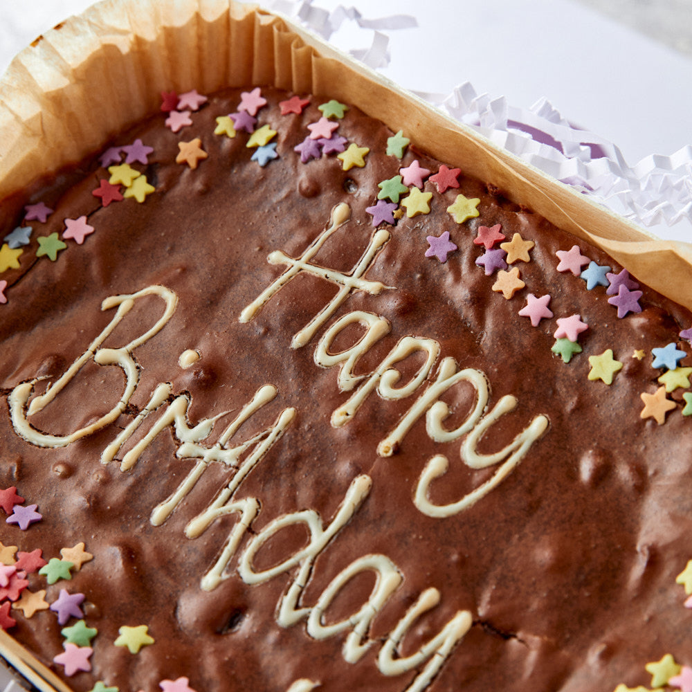 Sprinkle Stars Personalised Brownie Slab & Konditor